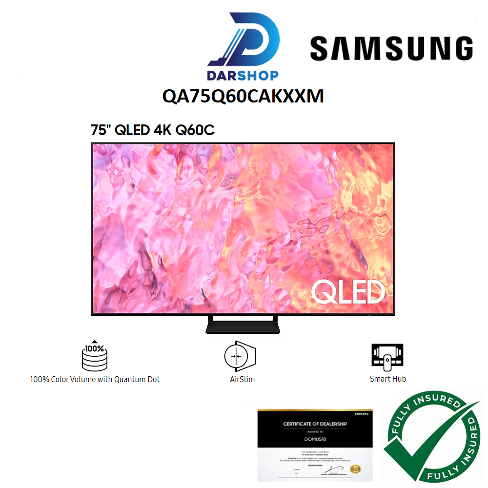 Samsung 75" QLED TV 4K Q60C Series 75 Inch 4K Smart TV QA75Q60CAKXXM ...