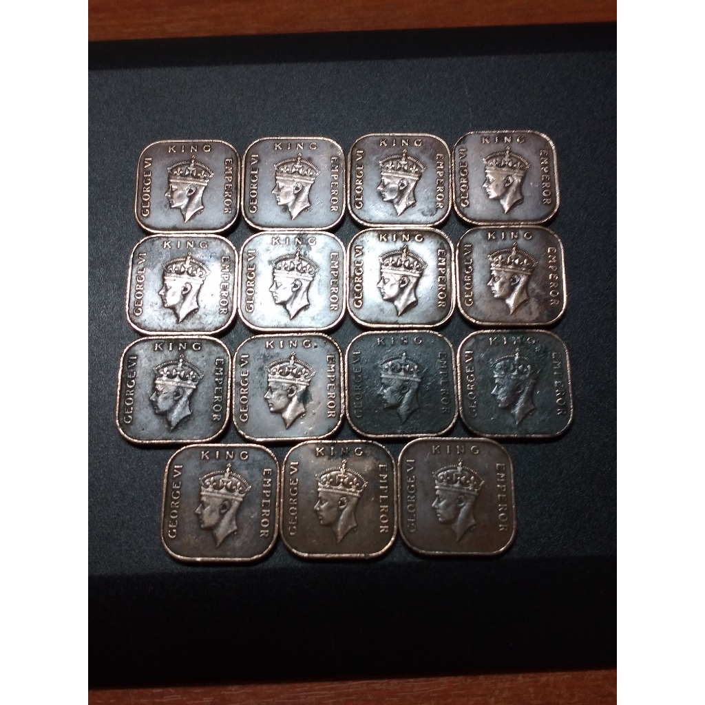 British Malaya King George VI 1 Cent 1940 ( 15 Coins ) | Shopee Malaysia