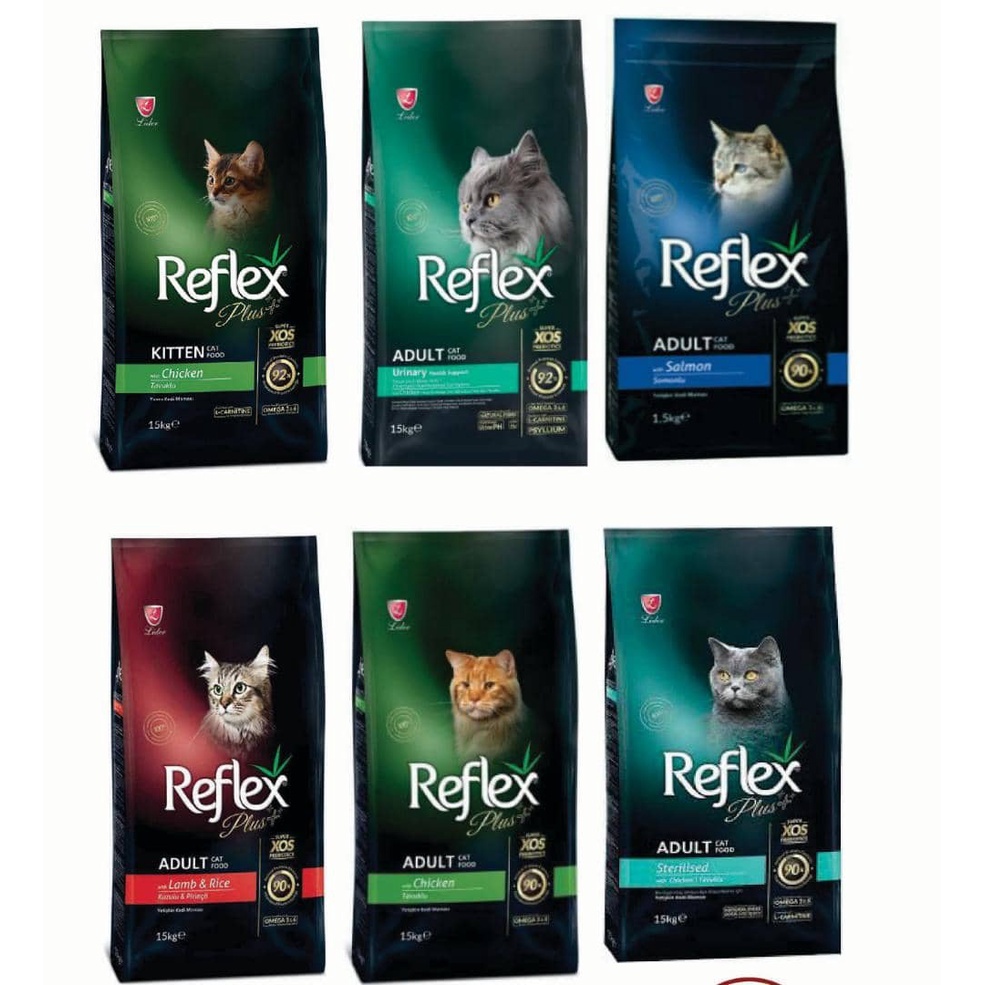 Reflex Plus Cat Dry Food 1.5kg Kitten Adult Salmon Chicken Lamb Mother ...