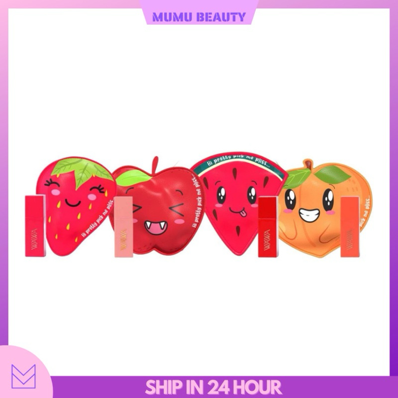 🍂SHIP OUT 24HR🍂 🍓🍑🍎🍉 WAWA FRUITY CANDY LIPTINT 🍓🍑🍎🍉 | Shopee Malaysia