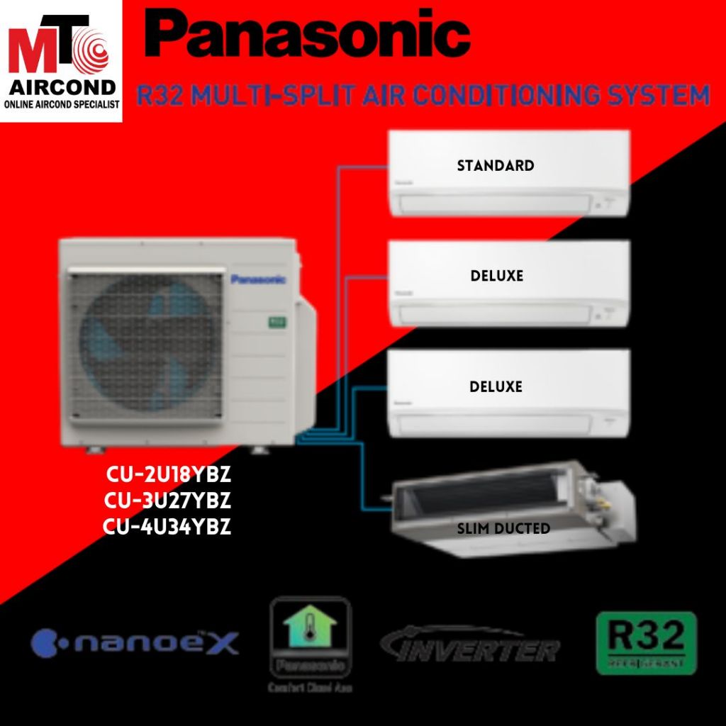 [MTO] PANASONIC R32 MULTI SPLIT AIR CONDITIONING SYSTEM CU-2UYBZ SERIES ...