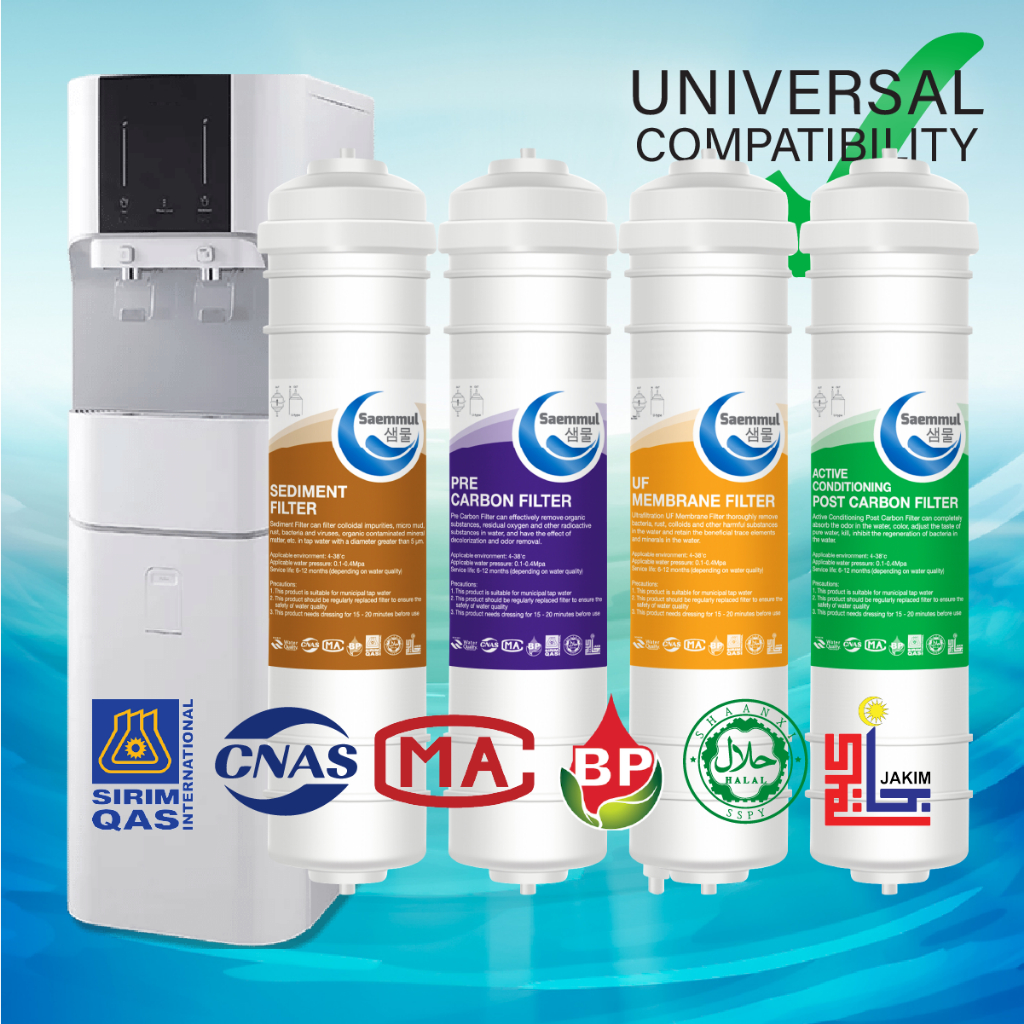 SAEMMUL 10”I-TYPE UF WATER FILTER SET CERTIFIED HALAL COMPATIBLE FOR ...