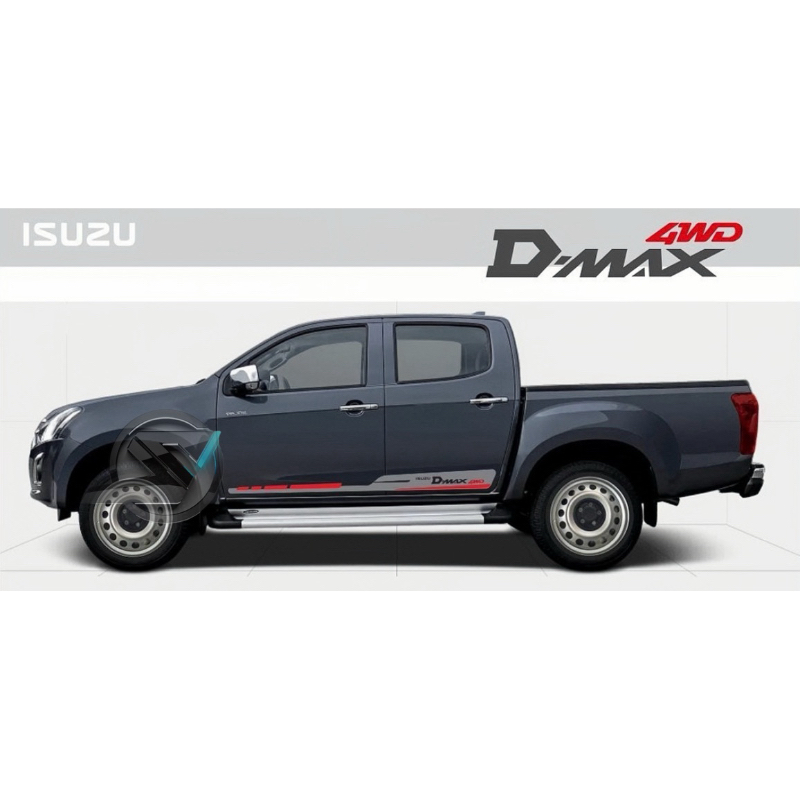 (Ready Stock)S1329# Isuzu Dmax Car body stripe vinyl decal sticker ...