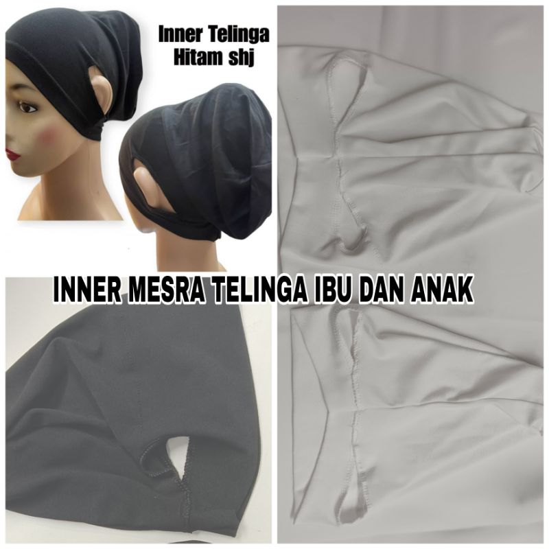 INNER EARLOOP MOSSCREPE SESUAI SEKOLAH X PANAS | Shopee Malaysia