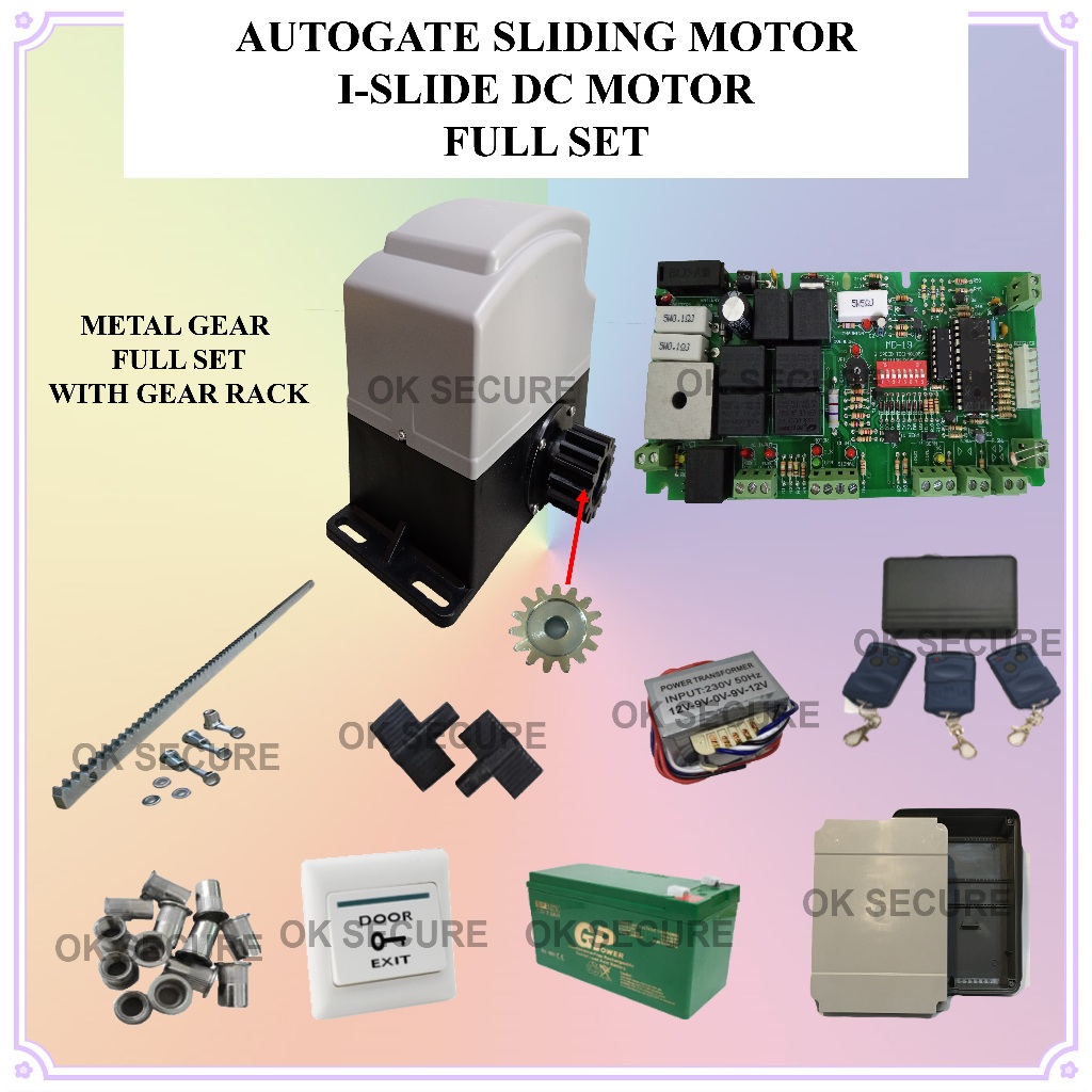 Autogate Sliding Motor- I-SLIDE DC Sliding Motor Full Set | Shopee Malaysia
