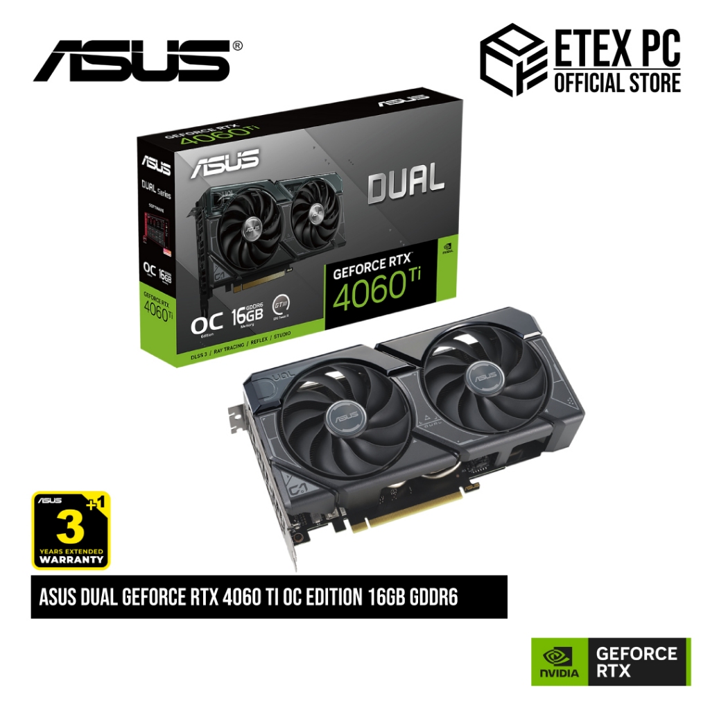 ASUS Dual GeForce RTX 4060 Ti OC Edition 16GB GDDR6 # DUAL-RTX4060TI-O16G | Shopee Malaysia