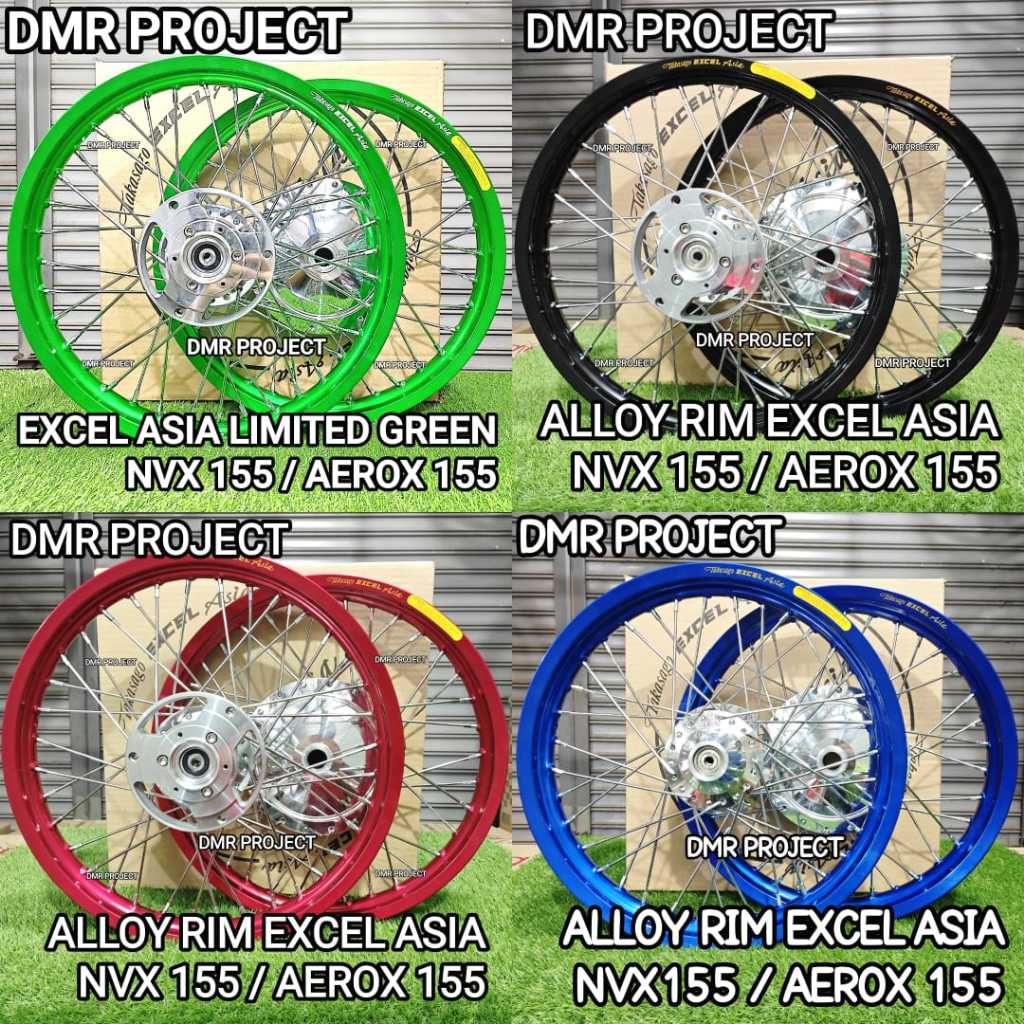 NVX 155 / AEROX 155 TAKASAGO EXCEL ASIA ALLOY RIM 1.4 / 1.6 X 17 100 ...