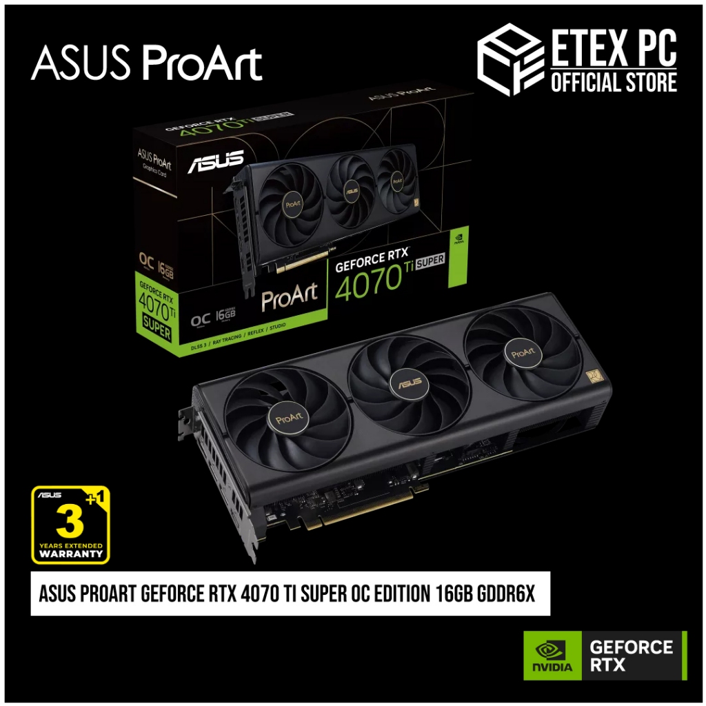 ASUS ProArt GeForce RTX 4070 Ti SUPER OC Edition 16GB GDDR6X # PROART ...