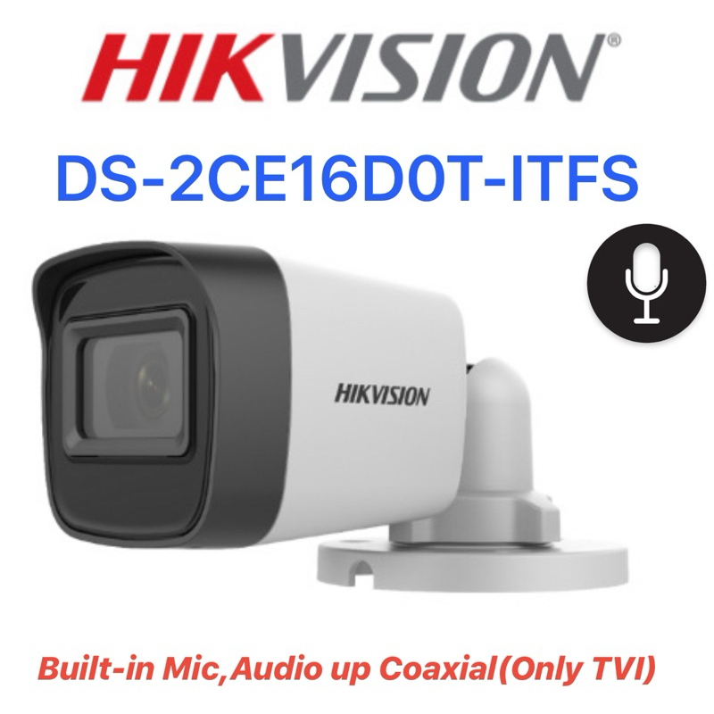 Hikvision DS-2CE16D0T-ITFS 2MP Audio Fixed Mini Bullet Camera | Shopee Malaysia