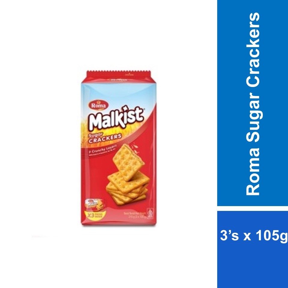 Roma Malkist Sugar Crackers 3's x 105g | Shopee Malaysia