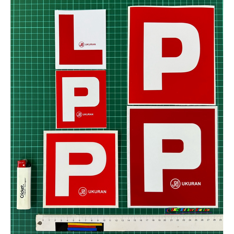 L / P License (Car & Motor) Malaysia JPJ Standard Size Sticker Cermin ...