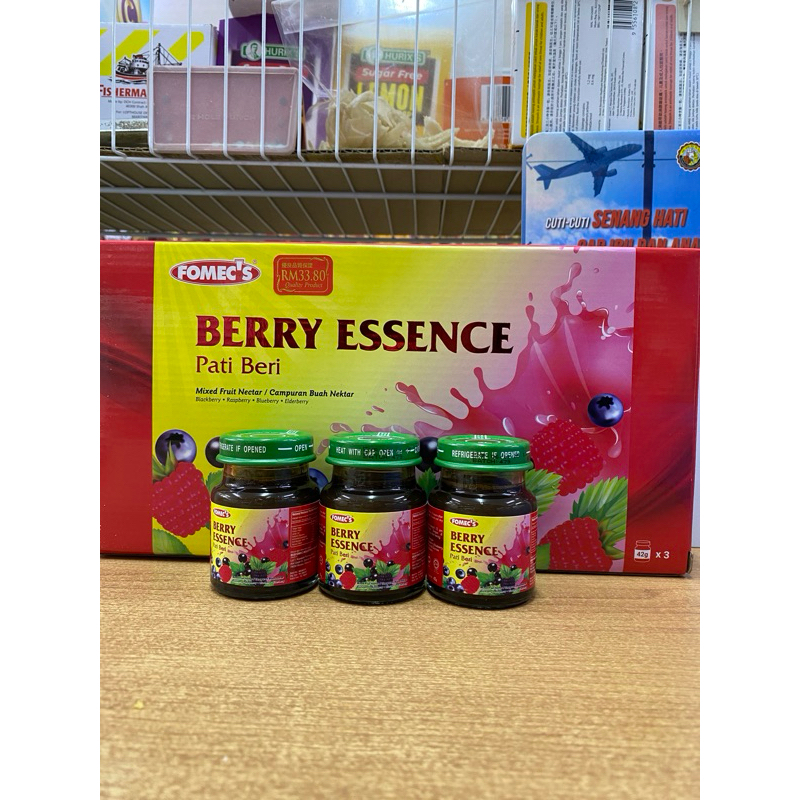 FOMEC S -42g x 3bottle BERRY ESSENCE Pati Beri Mixed Fruit NeCam Buah ...