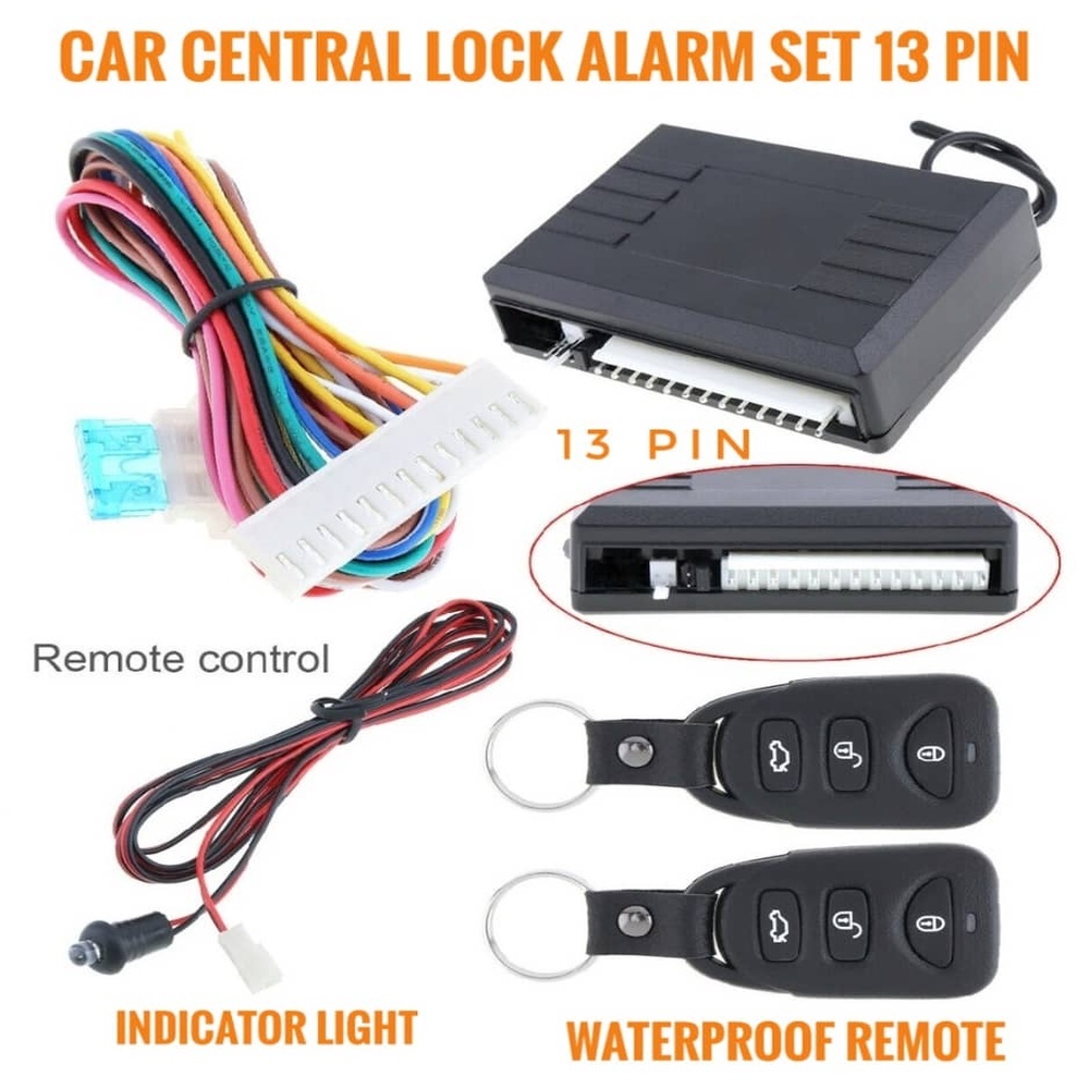Car Security System Alarm (13 PIN) Full Set Center Lock Relay System ...