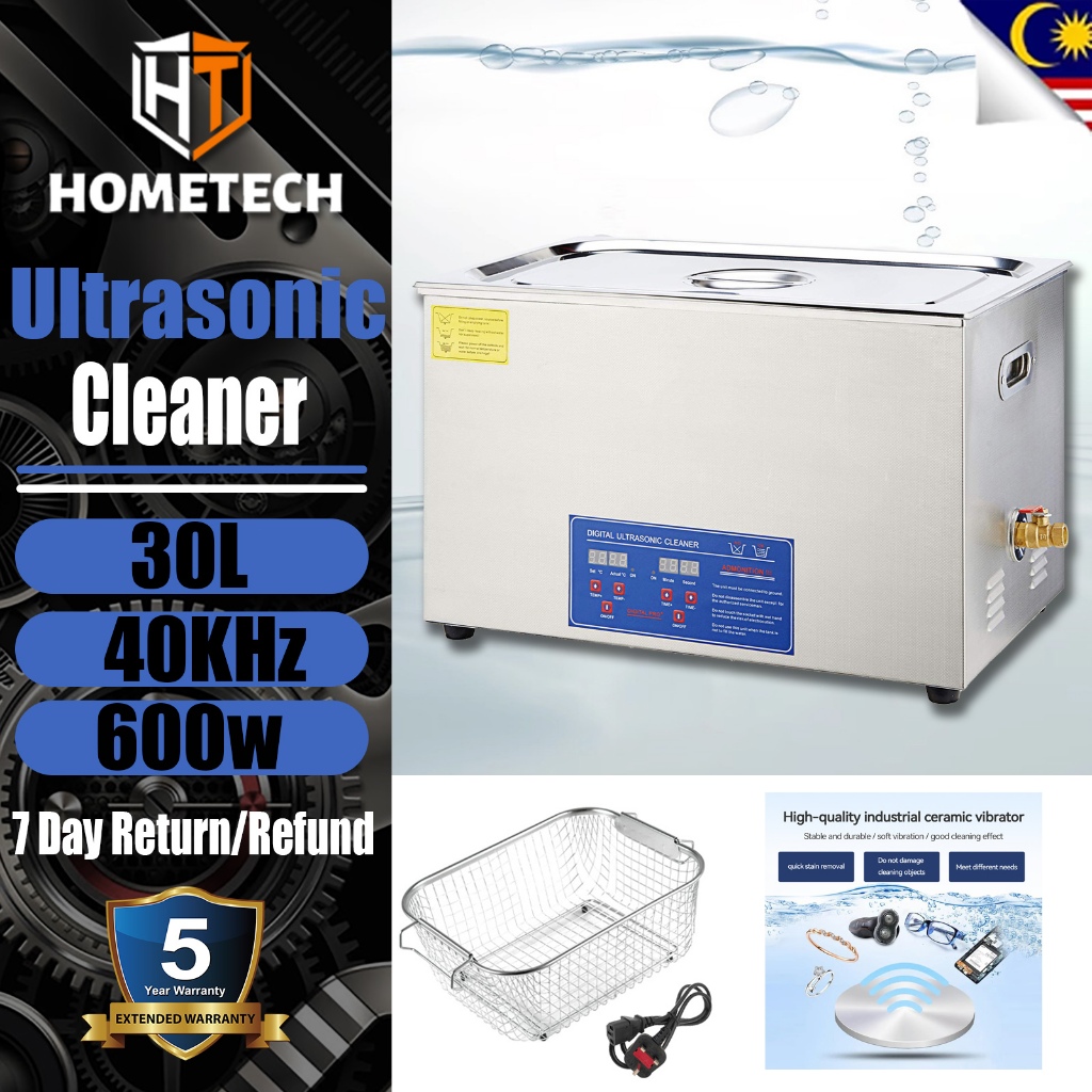 🔥5-year warranty🔥30L Ultrasonic Cleaner Tool Rust Remover Jewelry ...