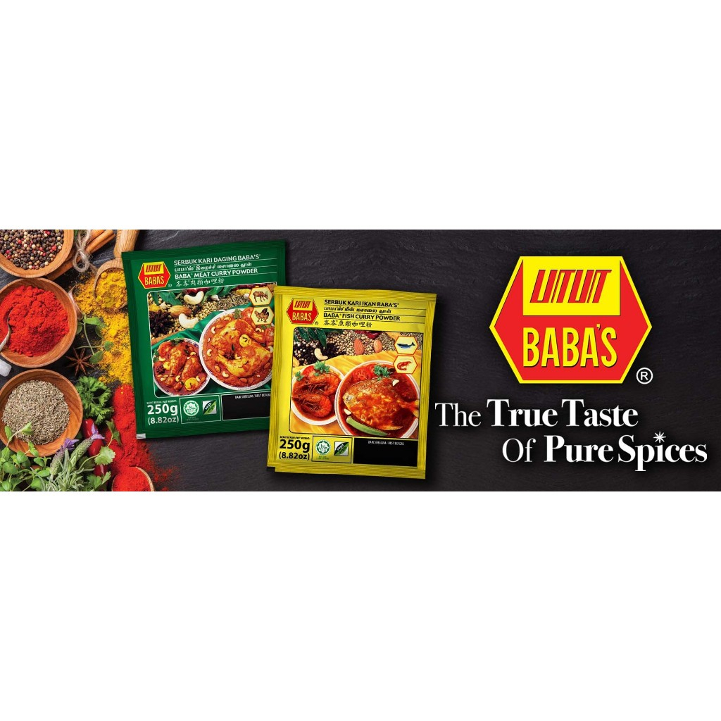Rempah Kari BABA'S Daging / Ikan 250gm @ BABA'S Curry Powder Meat ...