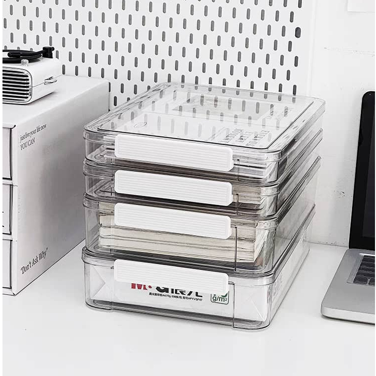 Large Capacity Transparent A4 Paper Books Documents Stationery ...