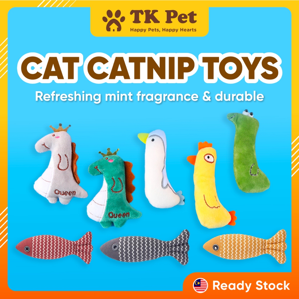 Cat Toy Mini Cute Soft Pillow Mainan Kucing Murah Fish Toy Cat Catnip ...