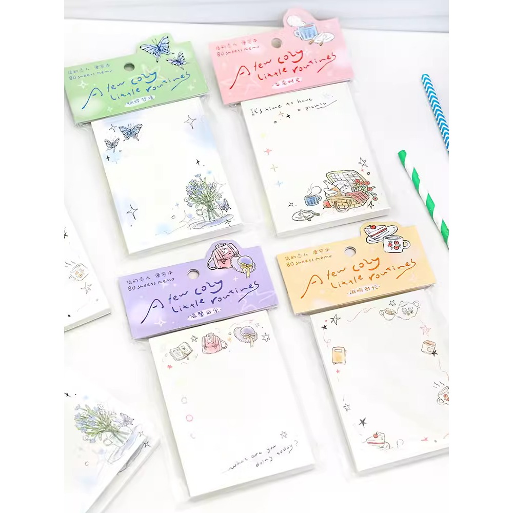 Ins 30pcs Simple Art Notepad/Handbook Collage Base Paper/Message Note ...