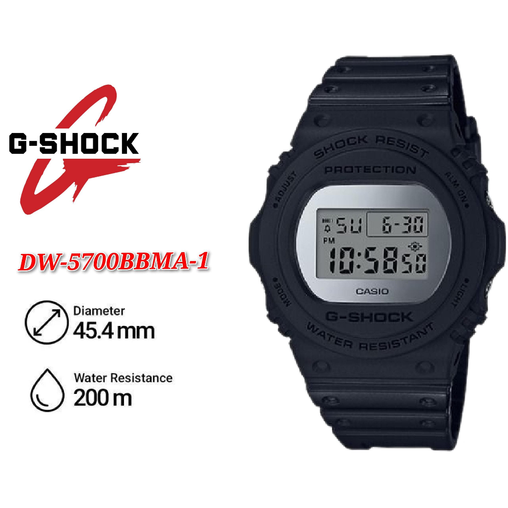 Casio G-Shock DW-5700BBMA-1D Digital Black Mens Watch - DW-5700 ...