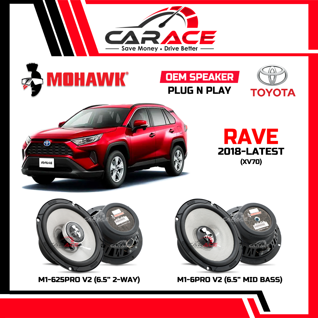 MOHAWK Speaker Rave Plug and Play Speaker PNP Front Rear Door 6 inch ...