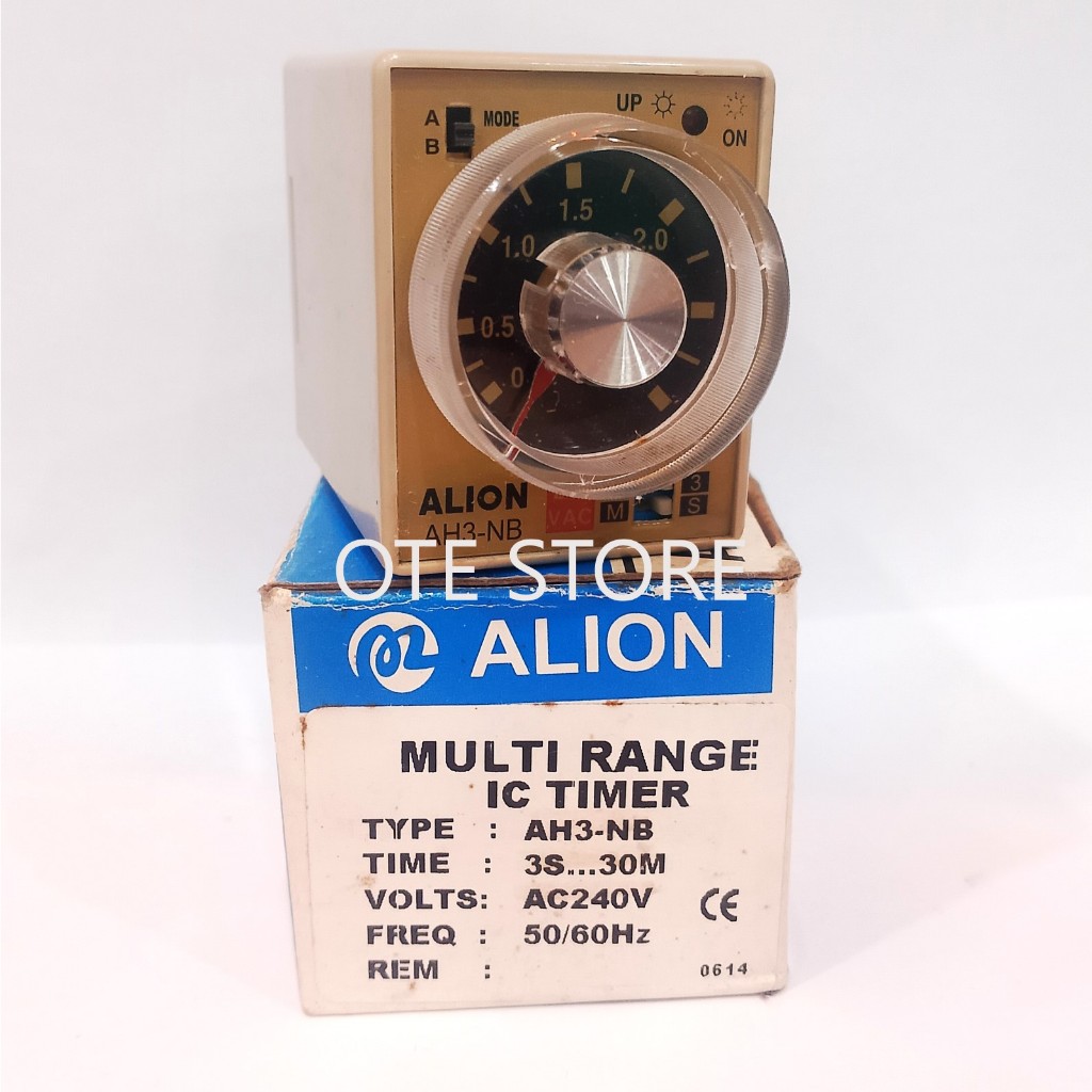 ALION AH3-NB/C/D A/B MODE 240VAC 8PIN TIMER RELAY (3S-30M / 6S-60M / 1M ...