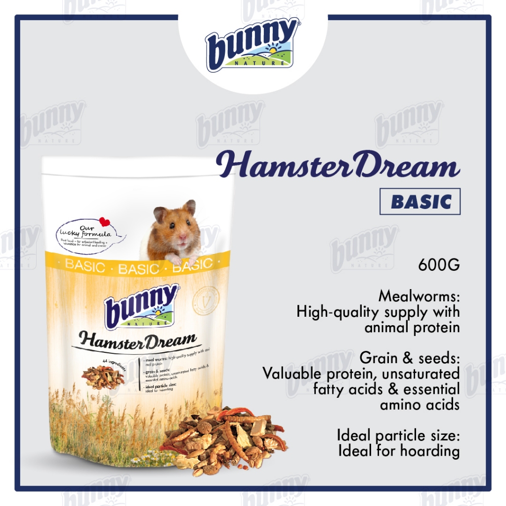 [ 𝐁𝐮𝐧𝐧𝐲𝐍𝐚𝐭𝐮𝐫𝐞 ] HAMSTER DREAM - BASIC 600G Hamster Complete Food Pellet ...