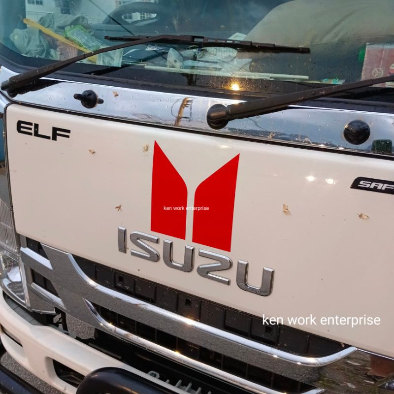 sticker Isuzu logo front lorry sticker accessories | Shopee Malaysia