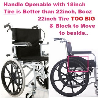 EngHong FLIP UP Armrest Wheelchair, Handle Openable Wheelchair,Foldable ...