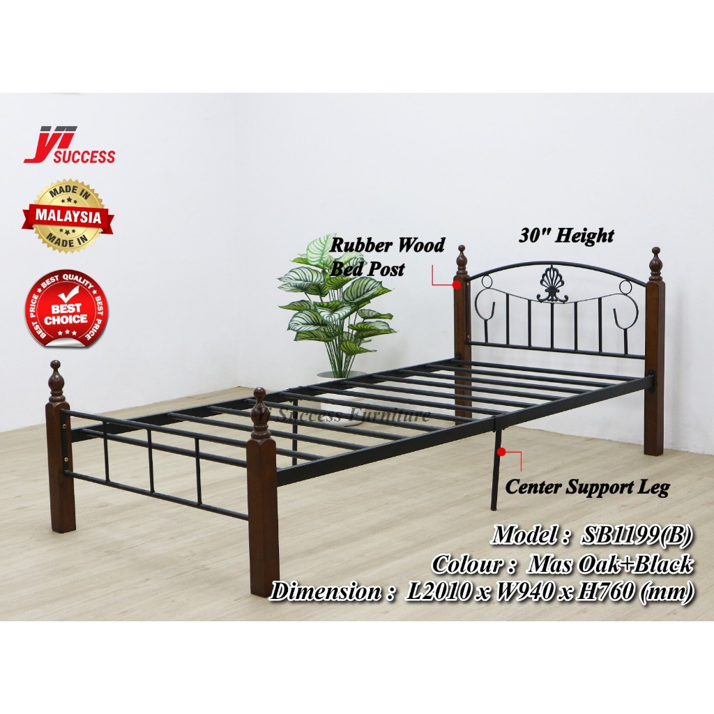 Yi Success Elegant Design Metal Single Bed Frame / Powder Coated Metal ...