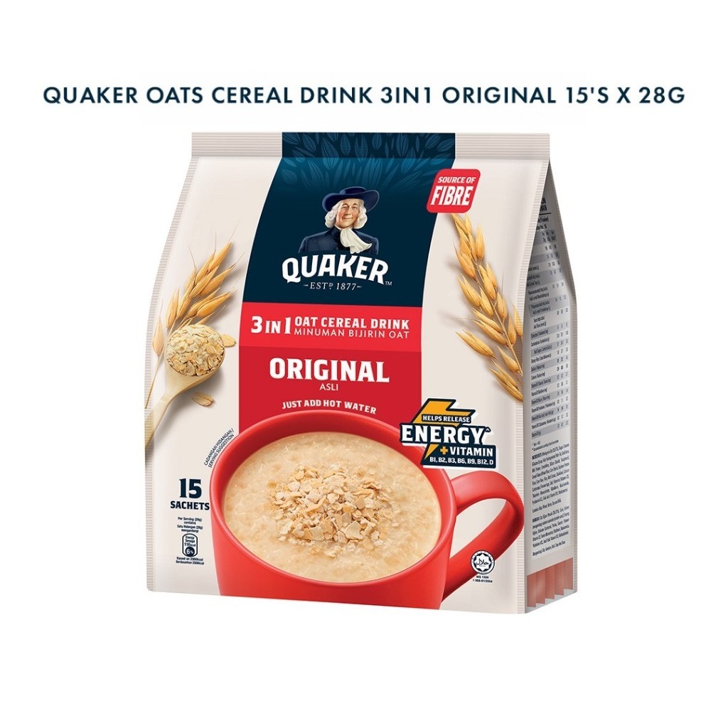 Quaker Oat Cereal Drink 3in1 15's x 28g | Shopee Malaysia