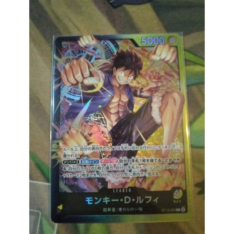 ST13-003 BLACK YELLOW LUFFY leader card only | Shopee Malaysia
