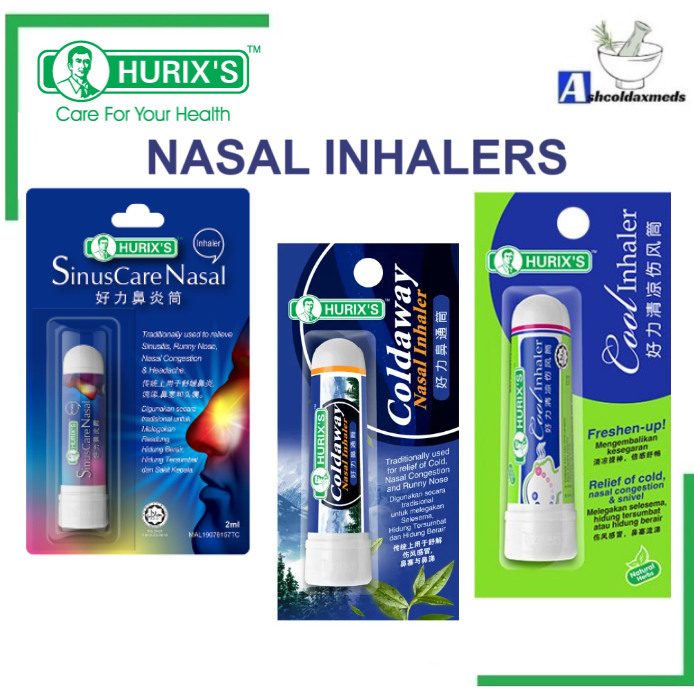 HURIX'S Coldaway Nasal Inhaler/ Sinuscare Nasal/ Cool Inhaler | Shopee ...