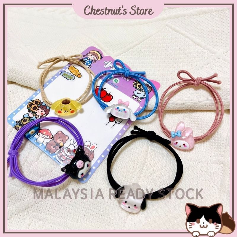 CHESTNUT'S STORE Sanrio Hair Ties Cute Cartoon Hair Tie Elastic Hair ...