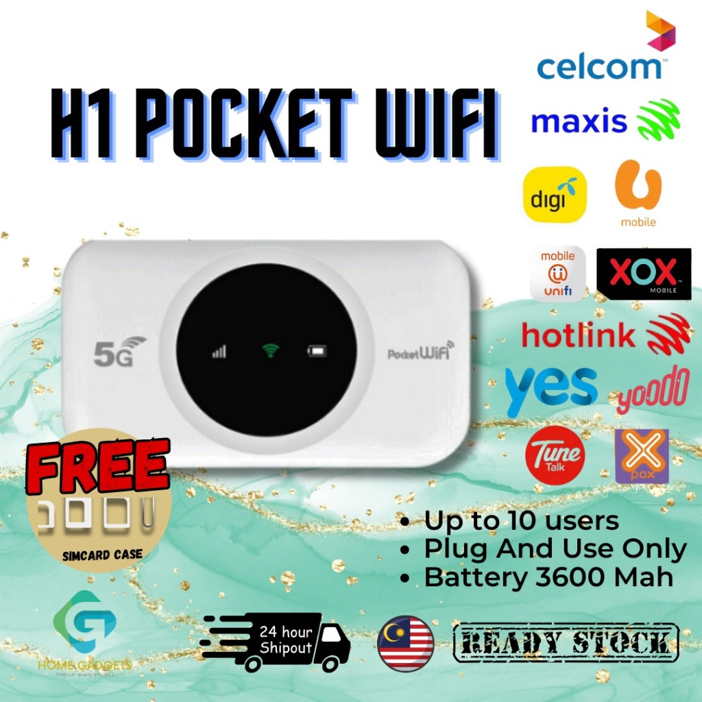 24Hour ShipOut Ready Stock 4G LTE H1 Pocket WiFi Router Portable Modem ...