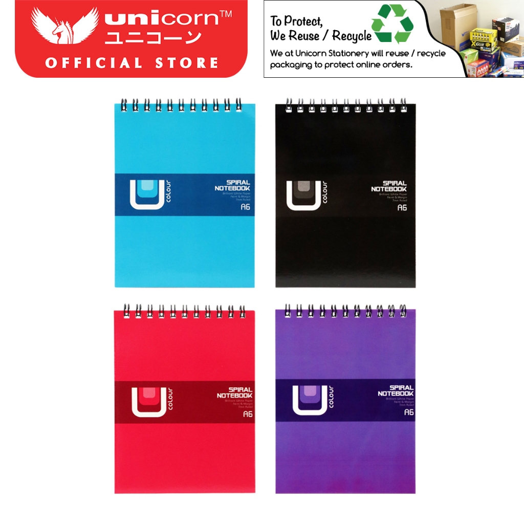 Unicorn A6 Colour Spiral Notebook USB-202 | Shopee Malaysia