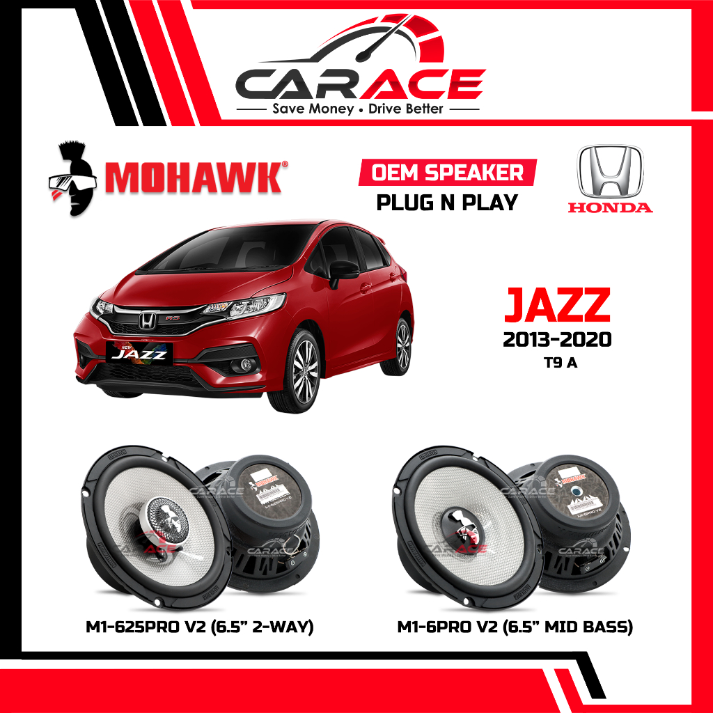 MOHAWK Speaker Jazz Plug and Play Speaker PNP Front Rear Door 6 inch ...