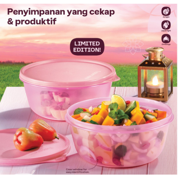 *1pc*Tupperware Modular Bowl 1.5L pink | Shopee Malaysia
