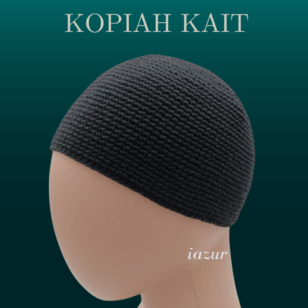 kopiah kait tebal lebai kait dewasa kosong kopiah hitam free size | Shopee Malaysia