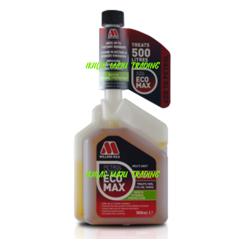 Millers Oils Petrol Power ECOMAX Fuel Treatment 500ML Octane Booster ...
