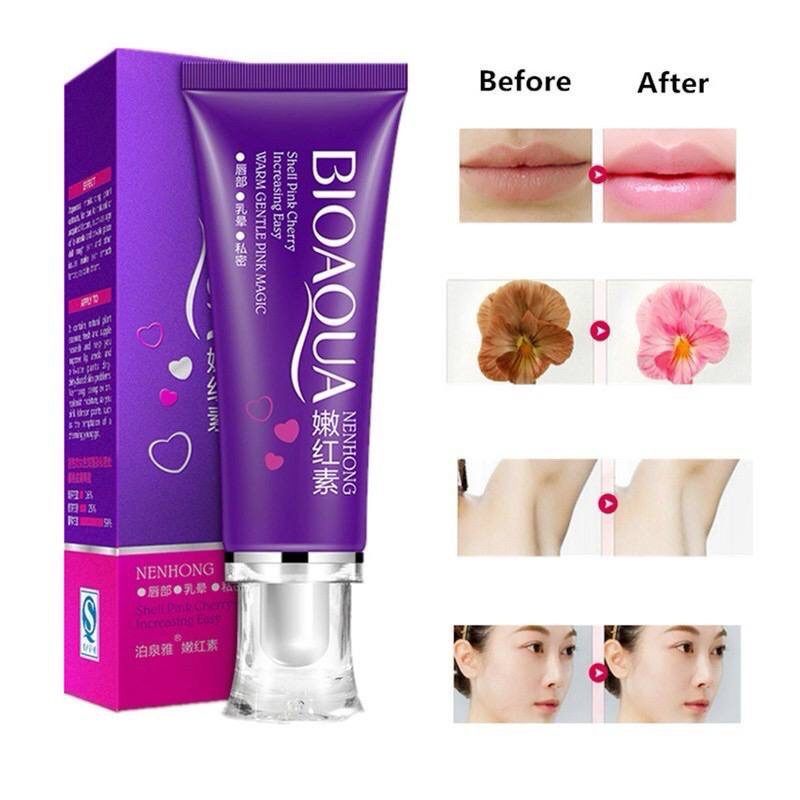 BIOAQUA CREAM PINKY mencerahkan warna kulit hitam ketiak lutut bibir ...
