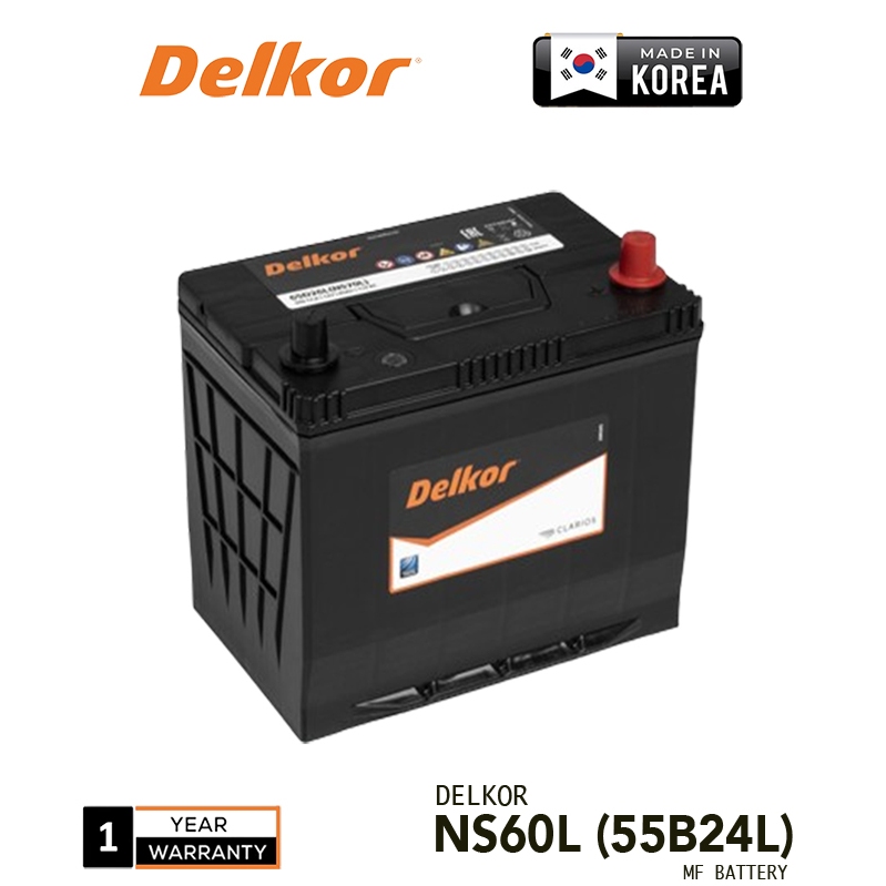 Delkor/ Voltex NS60L 55B24L MF Car Battery for Toyota Sienta, Yaris, Wish 2011 Below, Nissan ...
