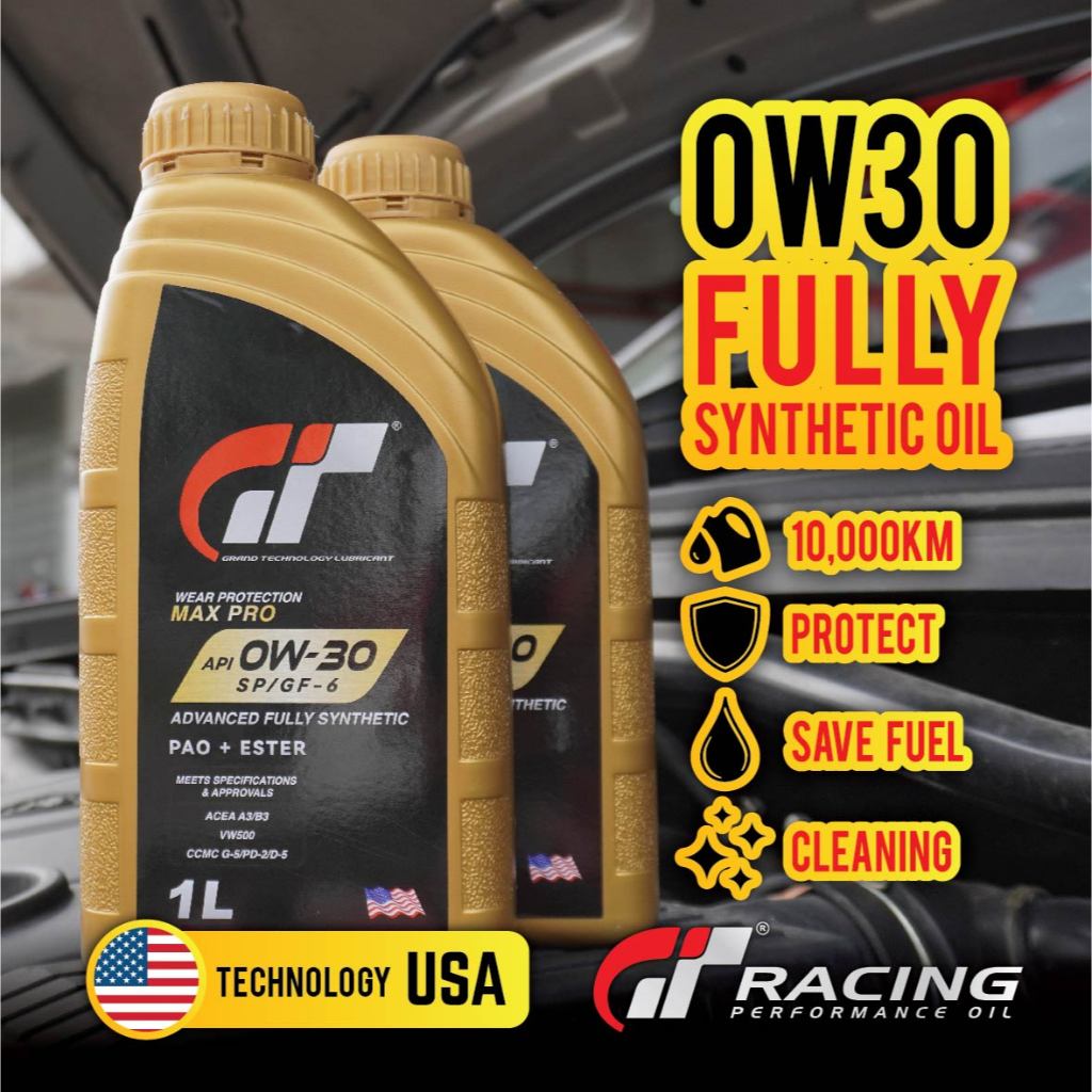 GT 0W30 Fully Synthetic Car Engine Oil PAO+ESTER SP/GF6 1L - Minyak ...