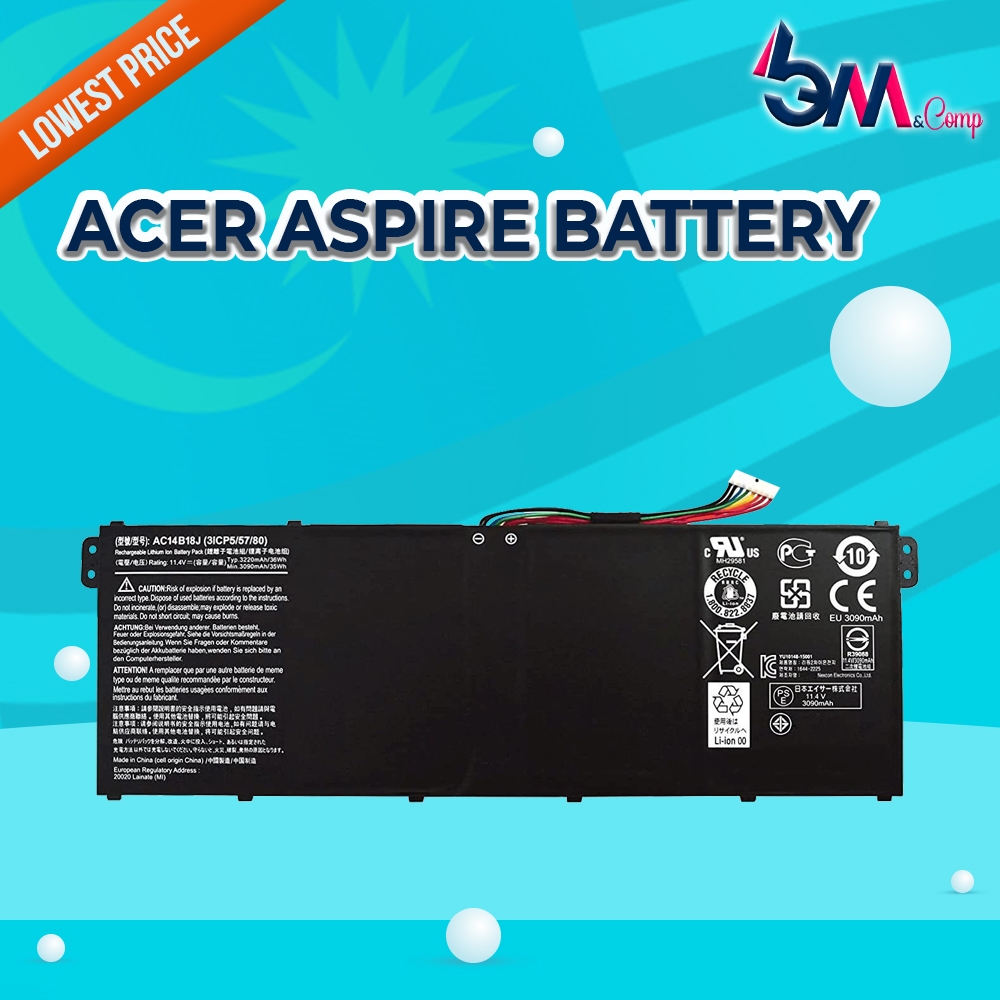 New Battery AC14B18J For Acer Aspire E3-111 E3-112 ES1-531 ES1-511 ES1 ...