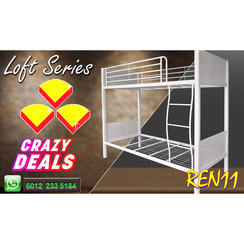 🔥 Hot Deal🔥3ft + 3ft Single Double Decker Bed frame - 2 color option ...