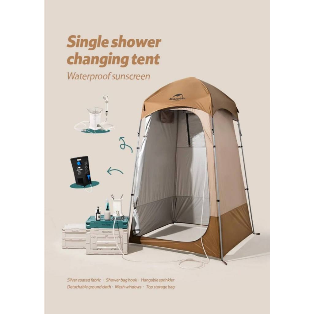 Naturehike Camping Single Shower Tent 210T Sunscreen Portable Outdoor ...