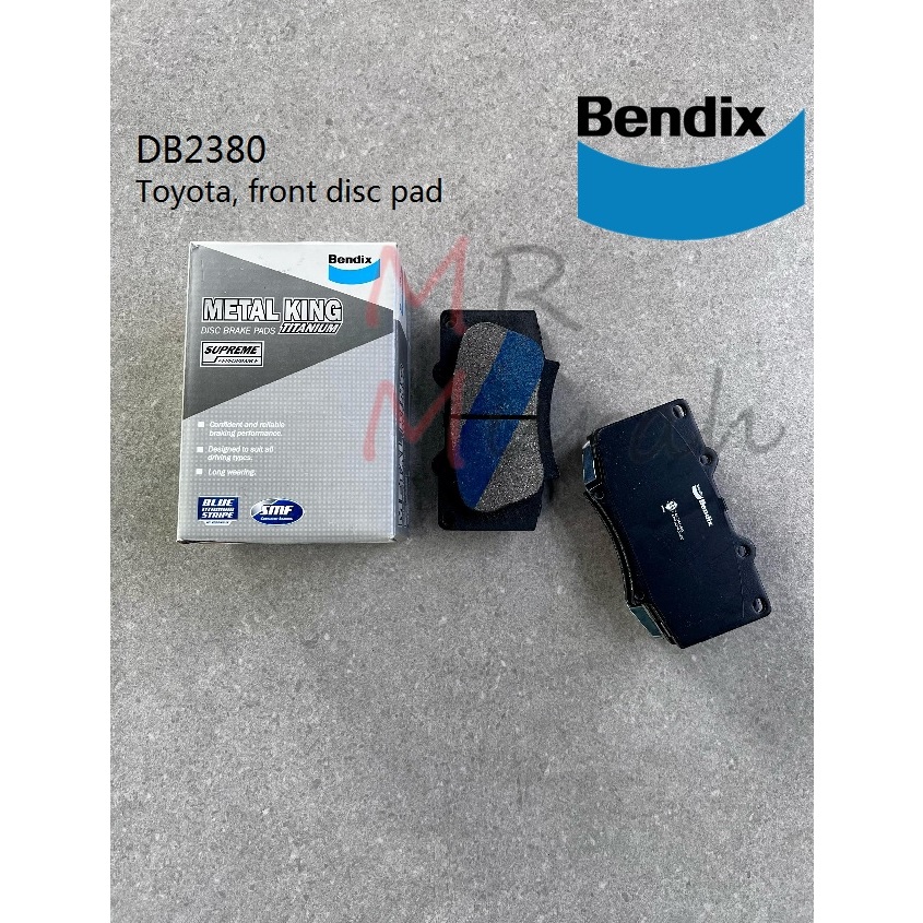 Original Bendix DB2380 Toyota Fortuner 2016+ Front disc pad brake pad Metal King (depan ...