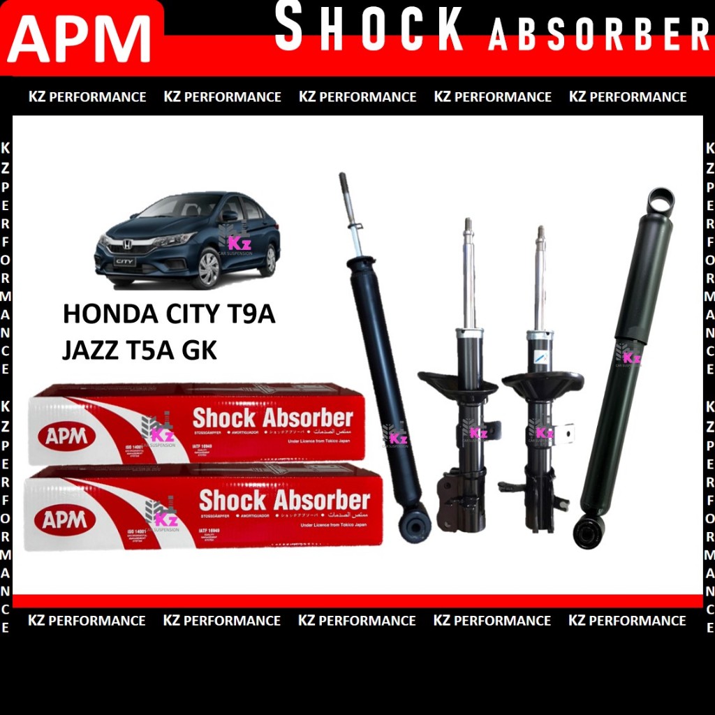 SET [ORIGINAL] APM SHOCK ABSORBER FRONT ABSORBER / REAR ABSORBER / HONDA CITY T9A JAZZ T5A GK ...