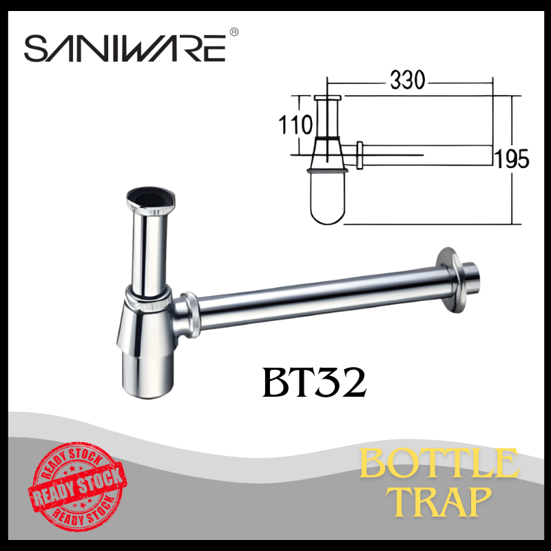 [ SANIWARE ] BOTTLE TRAP BASIN BATHROOM SINK OVERFLOW BATH LAVATORY ...