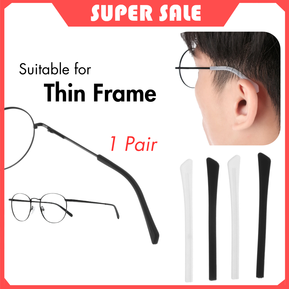 Thin Frame Glasses Ear Hook Anti Slip Silicone for Sport Spectacles ...
