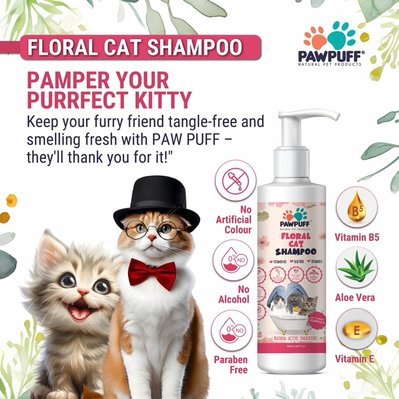 PAW PUFF Floral Cat Shampoo 500ML | Shopee Malaysia